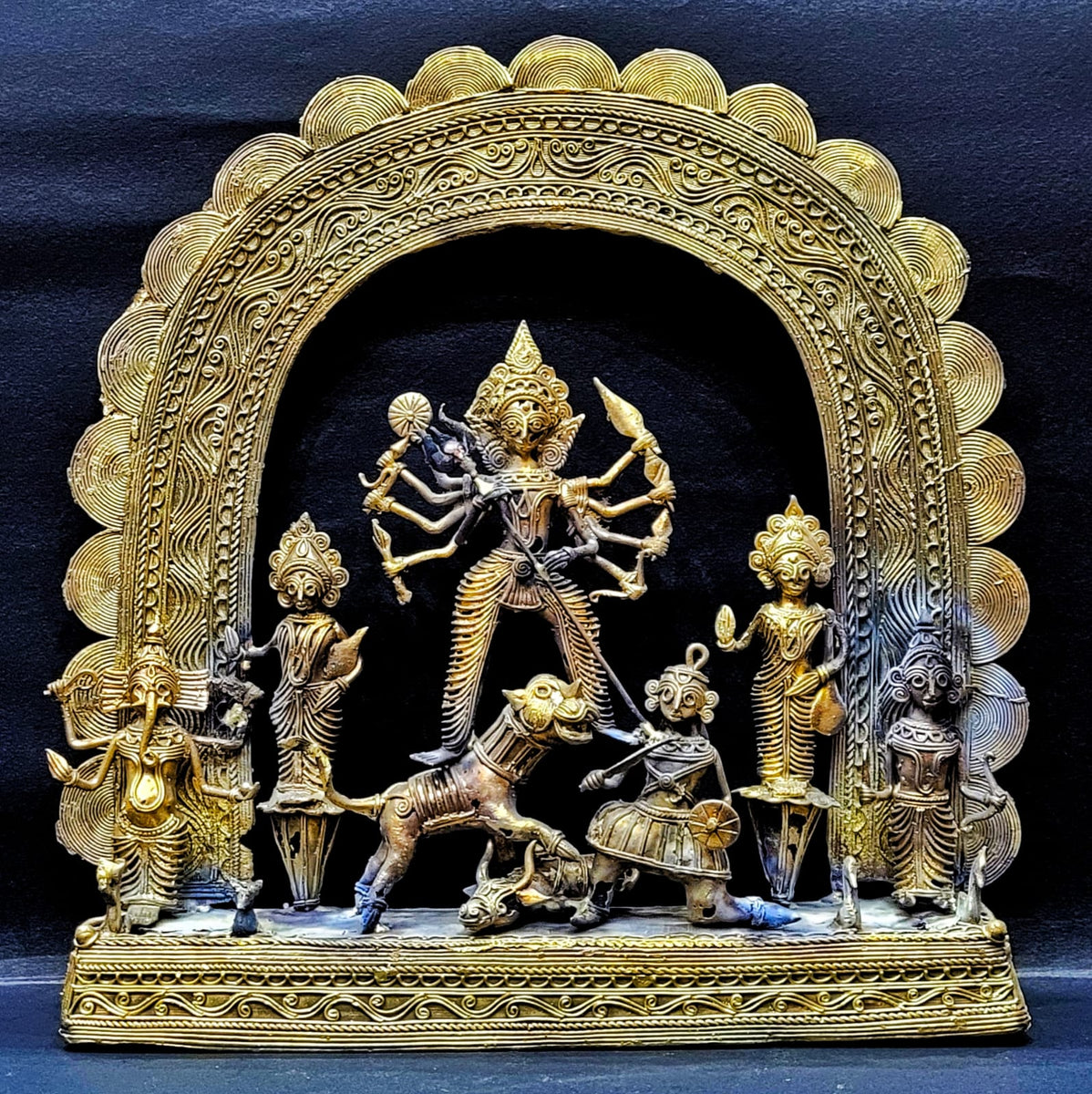Dokra Unpolished Sculptures of Durga Family – Prativash Publication